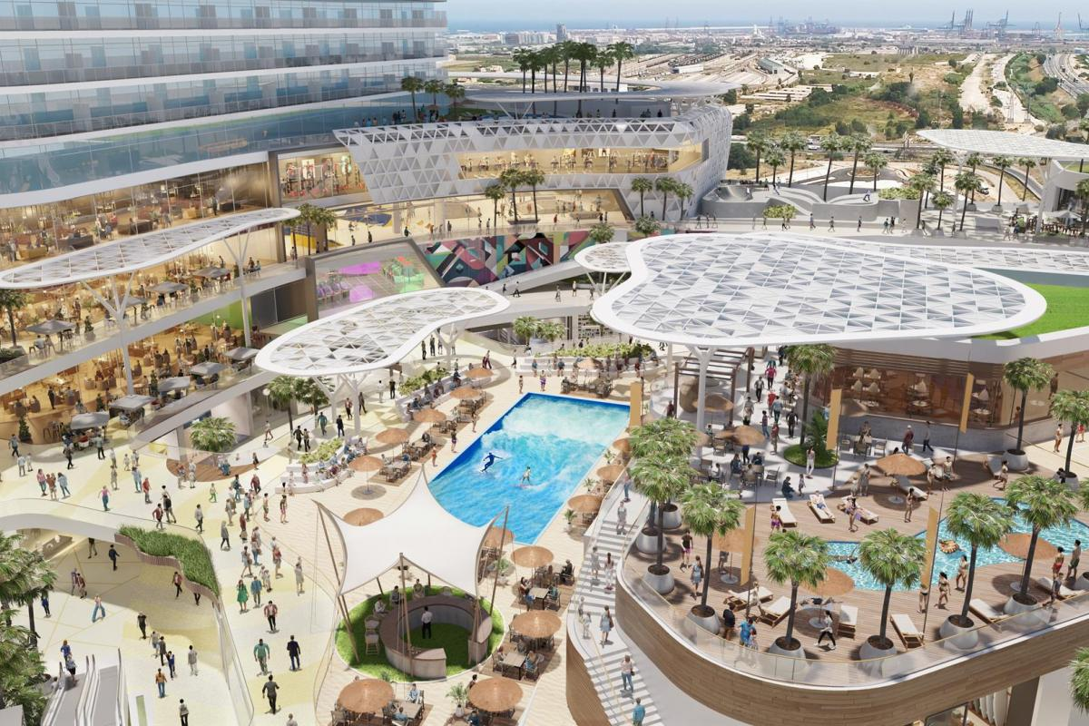 Así es el proyecto "Infinity" un centro comercial con piscinas, rocódromos y realidad virtual