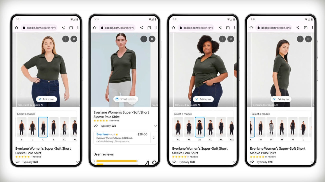 Google lanza nueva función con IA para probarse ropa de forma virtual ...