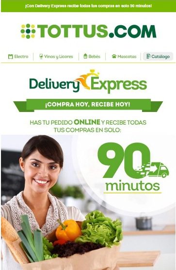 Tottus entrega en solo 90 minutos pedidos a domicilio en Perú
