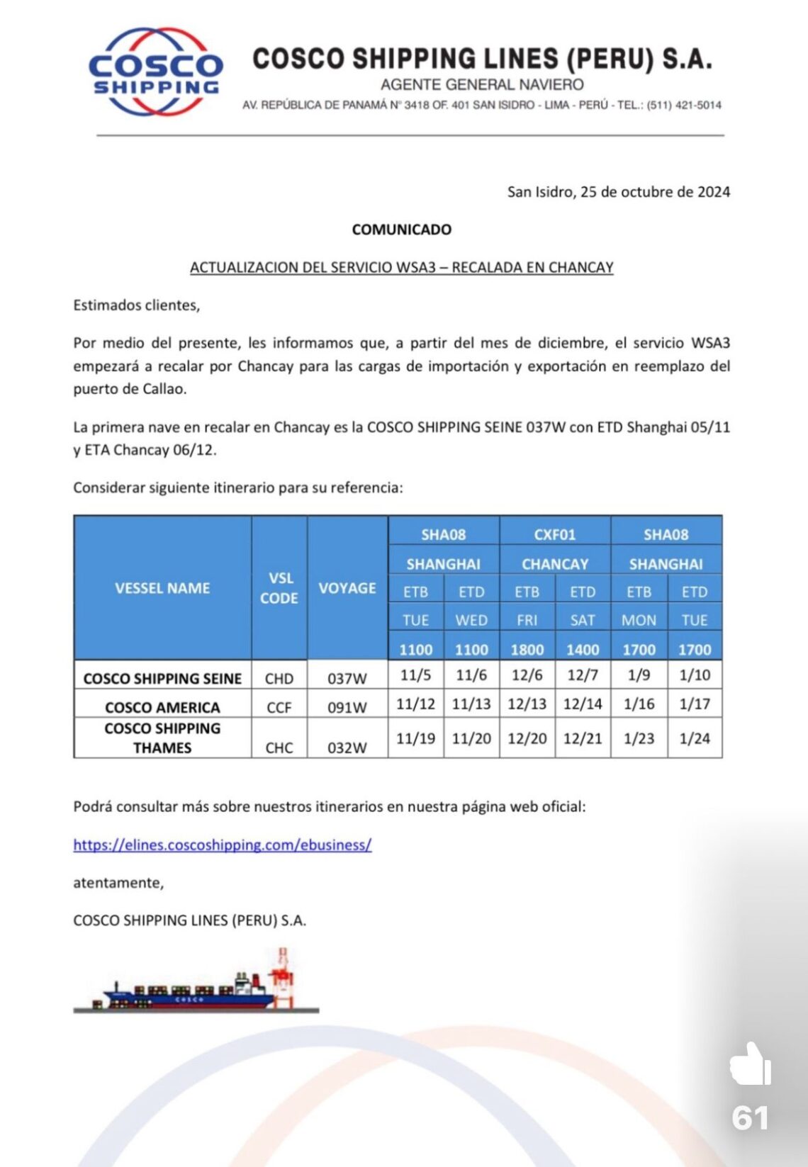 Megapuerto de Chancay: Cosco Shipping Lines trasladará sus operaciones ...