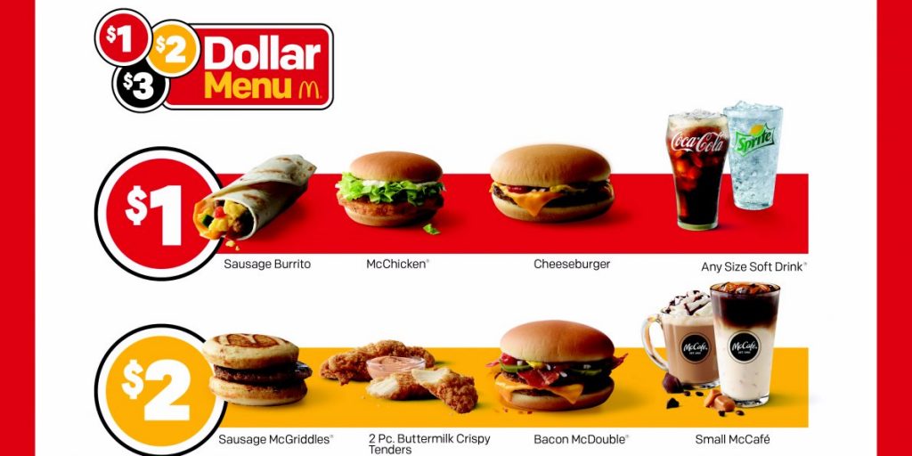Menú de $1 dólar de McDonald’s impulsa ventas en Estados Unidos
