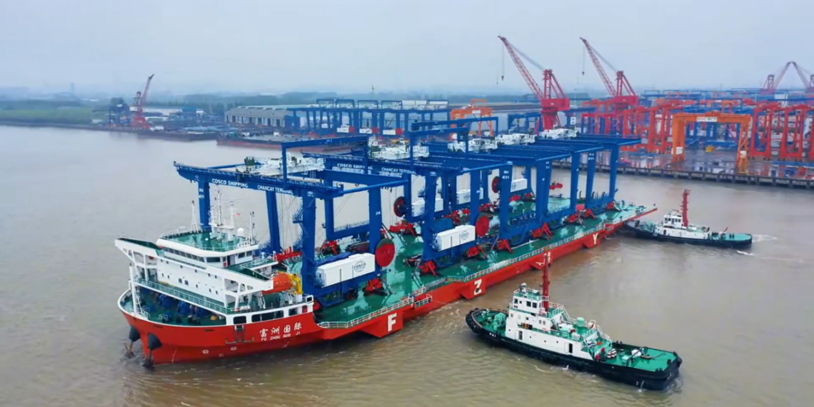 Primer lote de grúas automáticas parte de China hacia el Megapuerto de Chancay