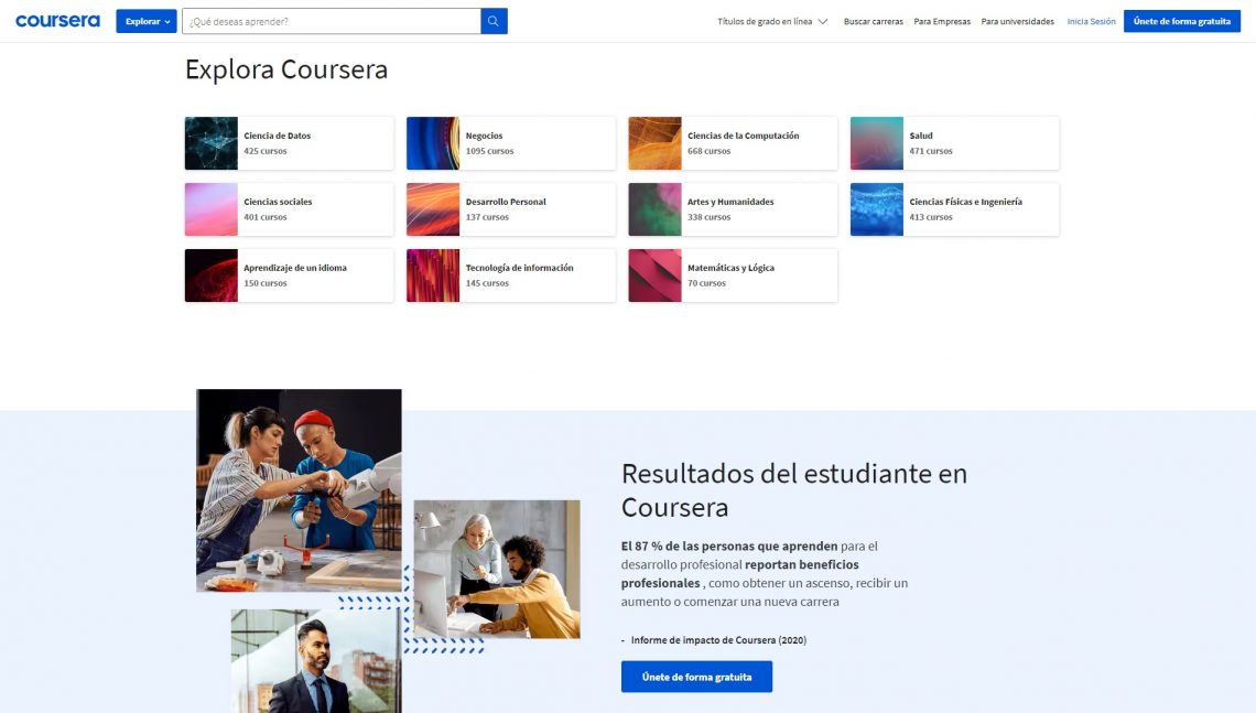 Coursera: Impulsa tu carrera con cursos online de las mejores universidades y empresas del mundo